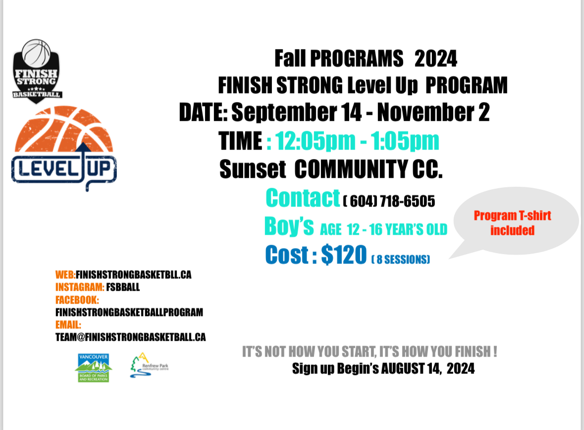 Programs and Camps – Finish Strong Basketball